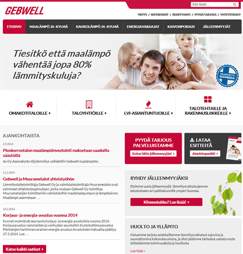 Gebwell Oy:n nettisivut uudistuivat | RakennusFakta.fi